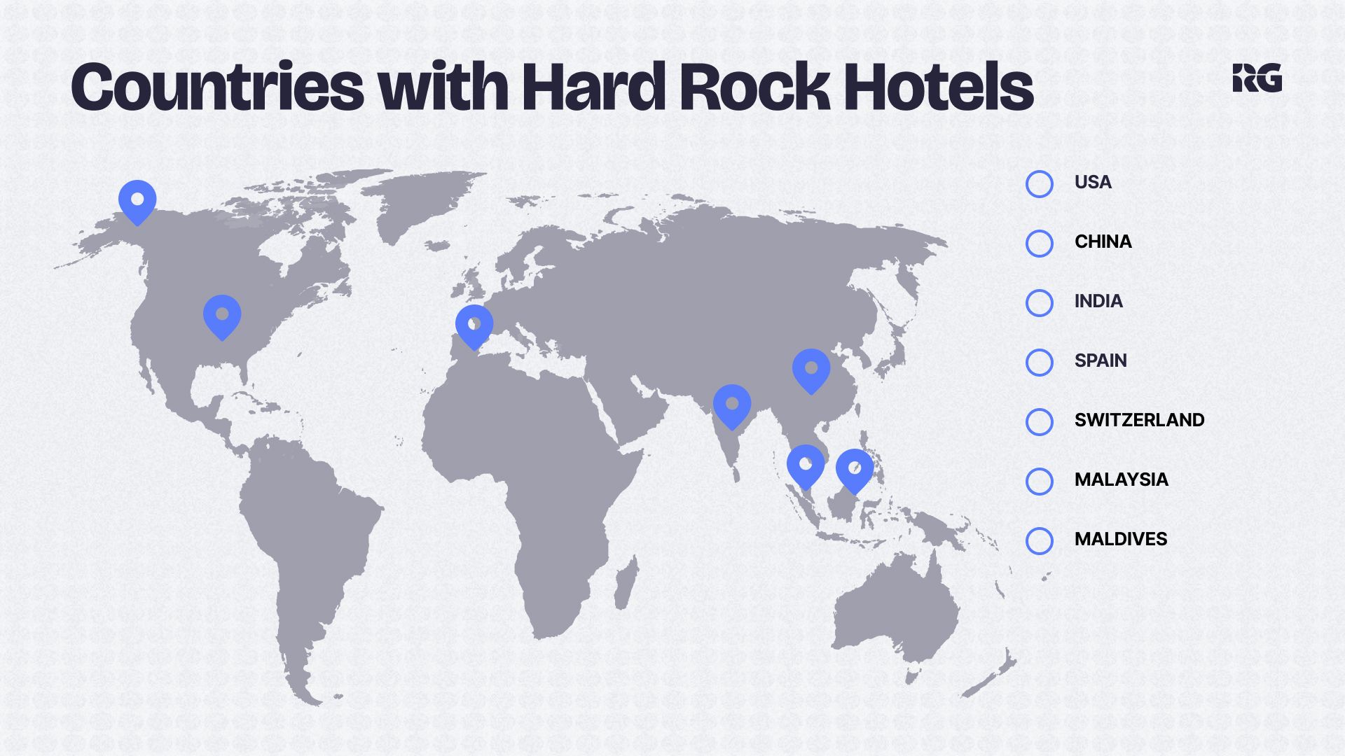Hard Rock Locations Map